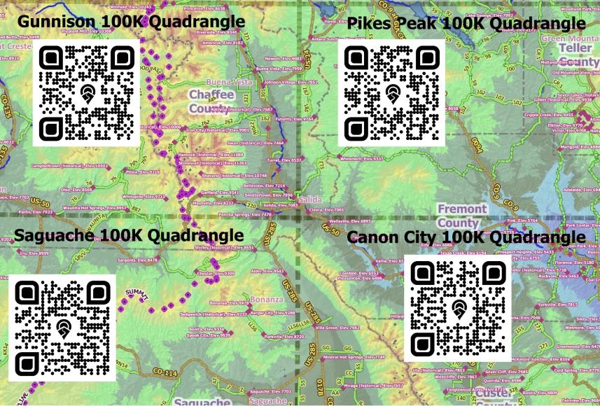 100K Quads Index Map for Colorado - Key to find DETAILED Maps - Topo ...