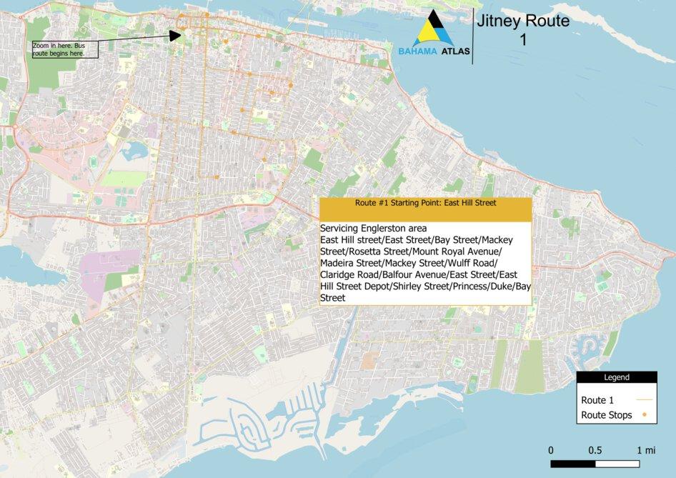 New Providence Bus Route Map Visitor Bundle by Bahama Atlas | Avenza Maps