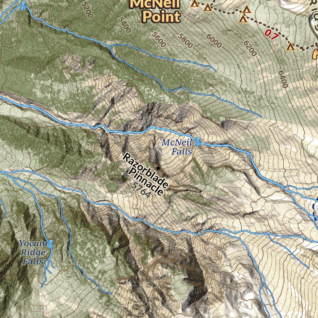Timberline Trail Mt. Hood Oregon - Backpacking and Hiking Map by ...
