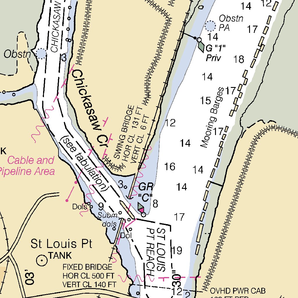 Mobile Ship Channel Northern End Map by National Oceanographic ...