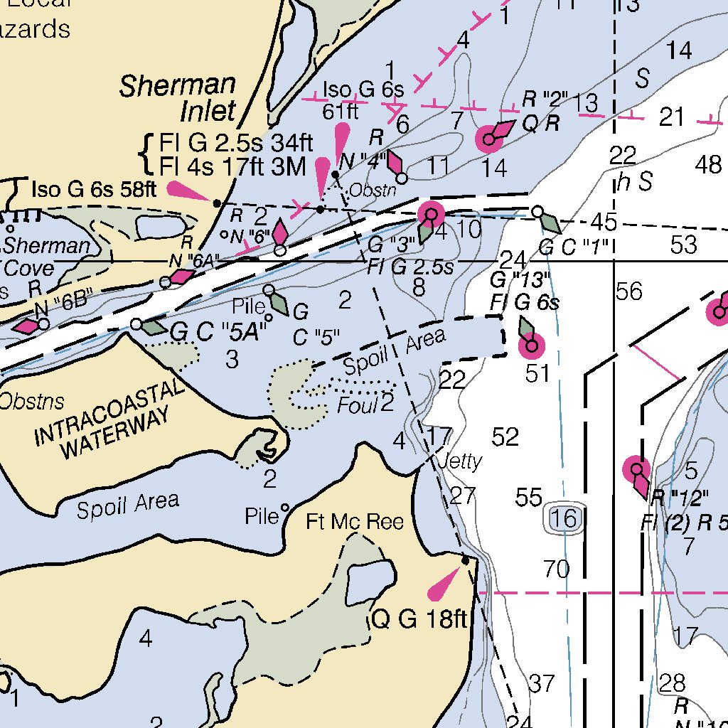 Pensacola Bay Map by National Oceanographic & Atmospheric ...