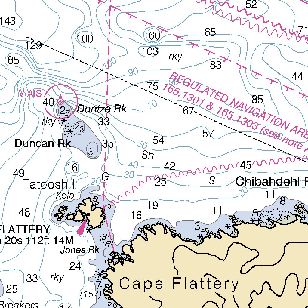 Strait Of Juan De Fuca Entrance Map by National Oceanographic ...