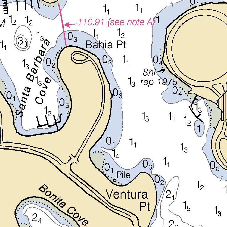 Mission Bay Map by National Oceanographic & Atmospheric Administration ...