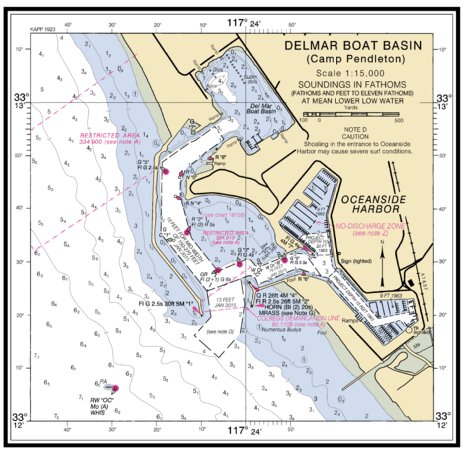 Delmar Boat Basin: Camp Pendleton Map by National Oceanographic ...