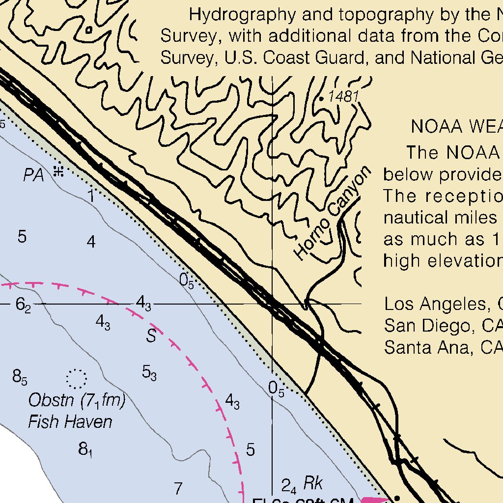 Gulf Of Santa Catalina Map by National Oceanographic & Atmospheric ...