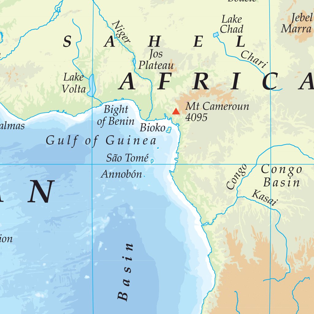 The Times Map of the World (Physical Features) by Times Maps | Avenza Maps