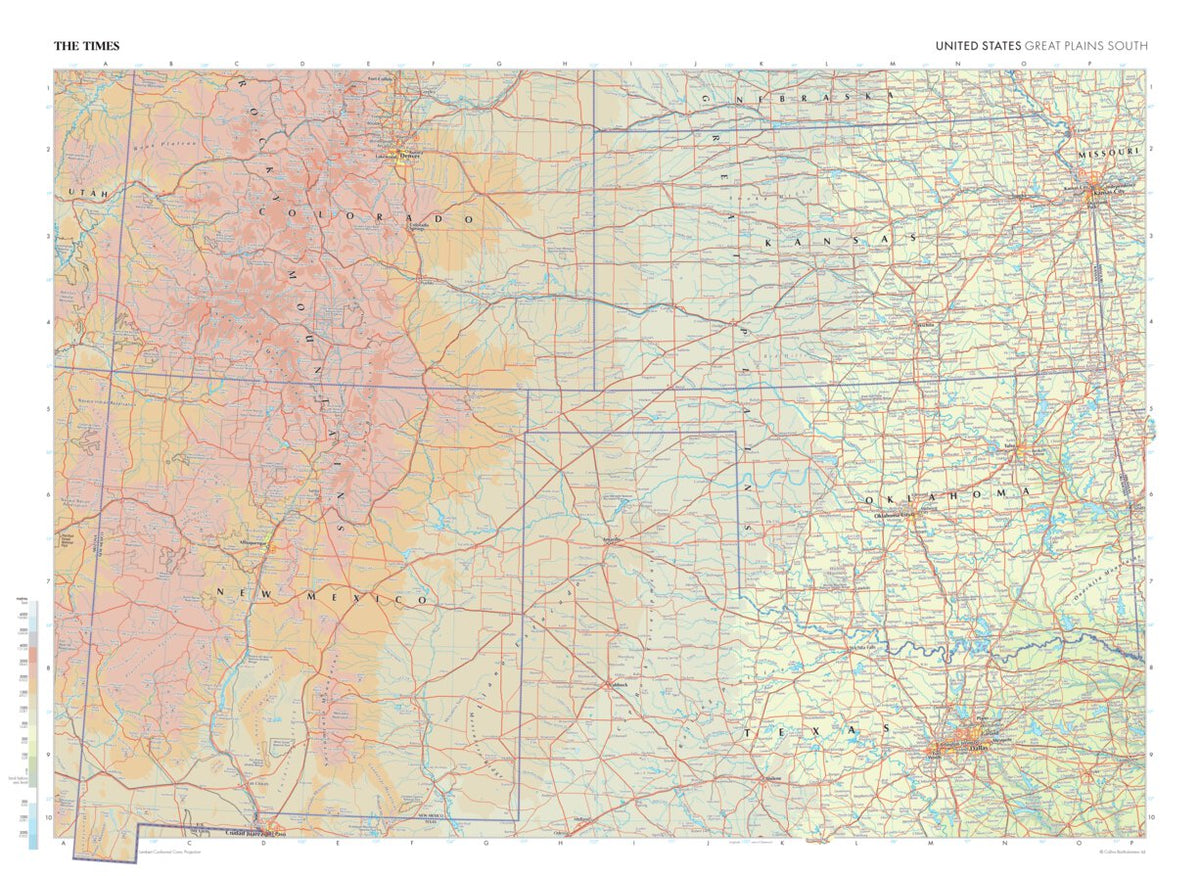 The Times Map of the Great Plains South (United States) by Times Maps ...