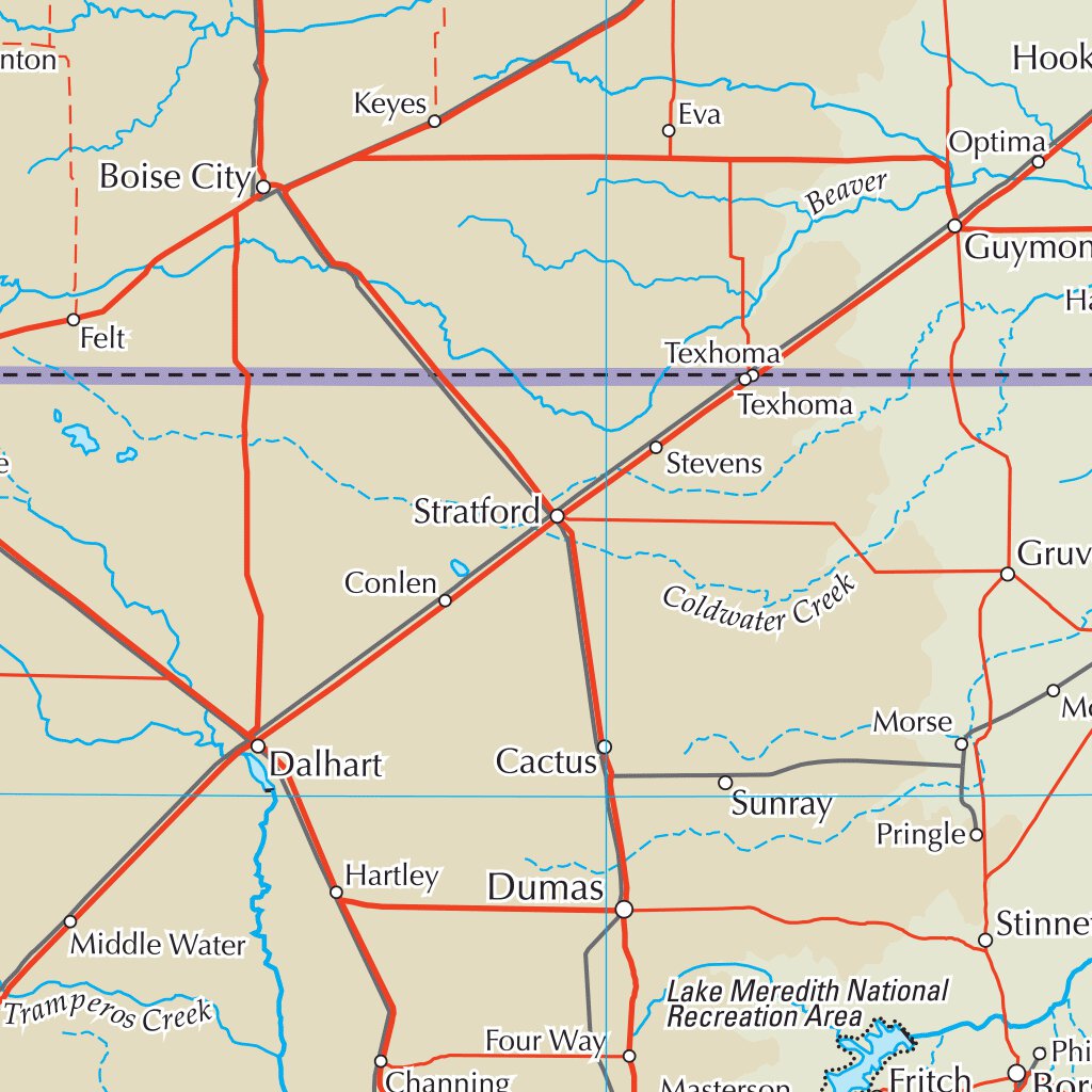 The Times Map of the Great Plains South (United States) by Times Maps ...