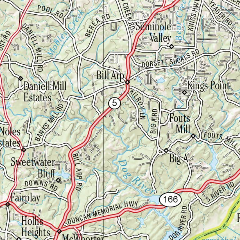 Georgia Atlas & Gazetteer - Page 25 Map by Garmin | Avenza Maps