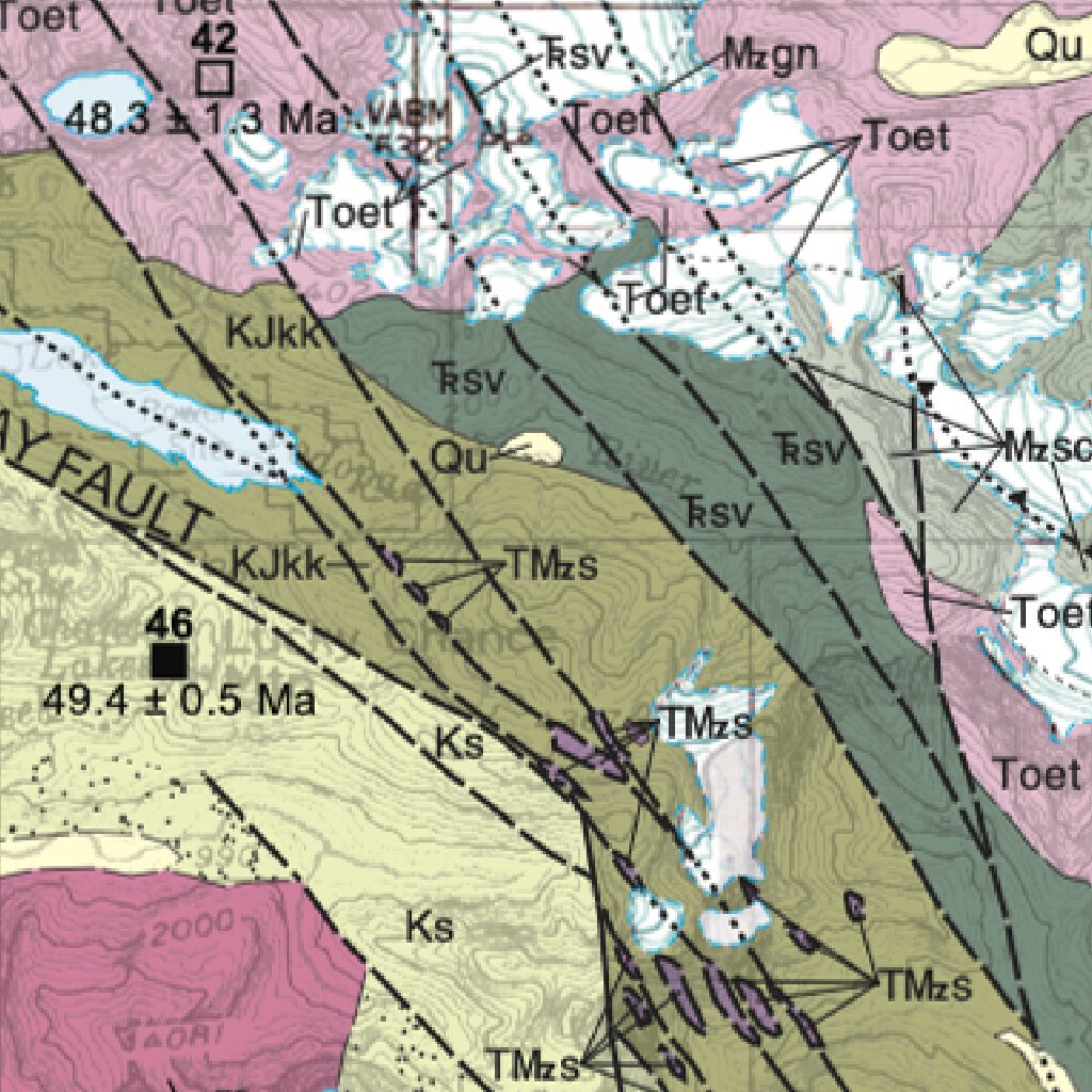 Baranof Island USGS Geologic Map by Points North Maps | Avenza Maps