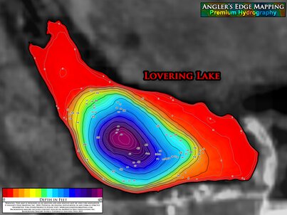AEM Lovering Lake Map by Angler's Edge Mapping | Avenza Maps