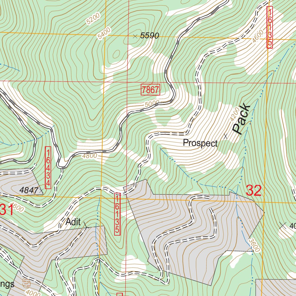 Keystone Peak, MT FSTopo Legacy Map by US Forest Service - Topo ...