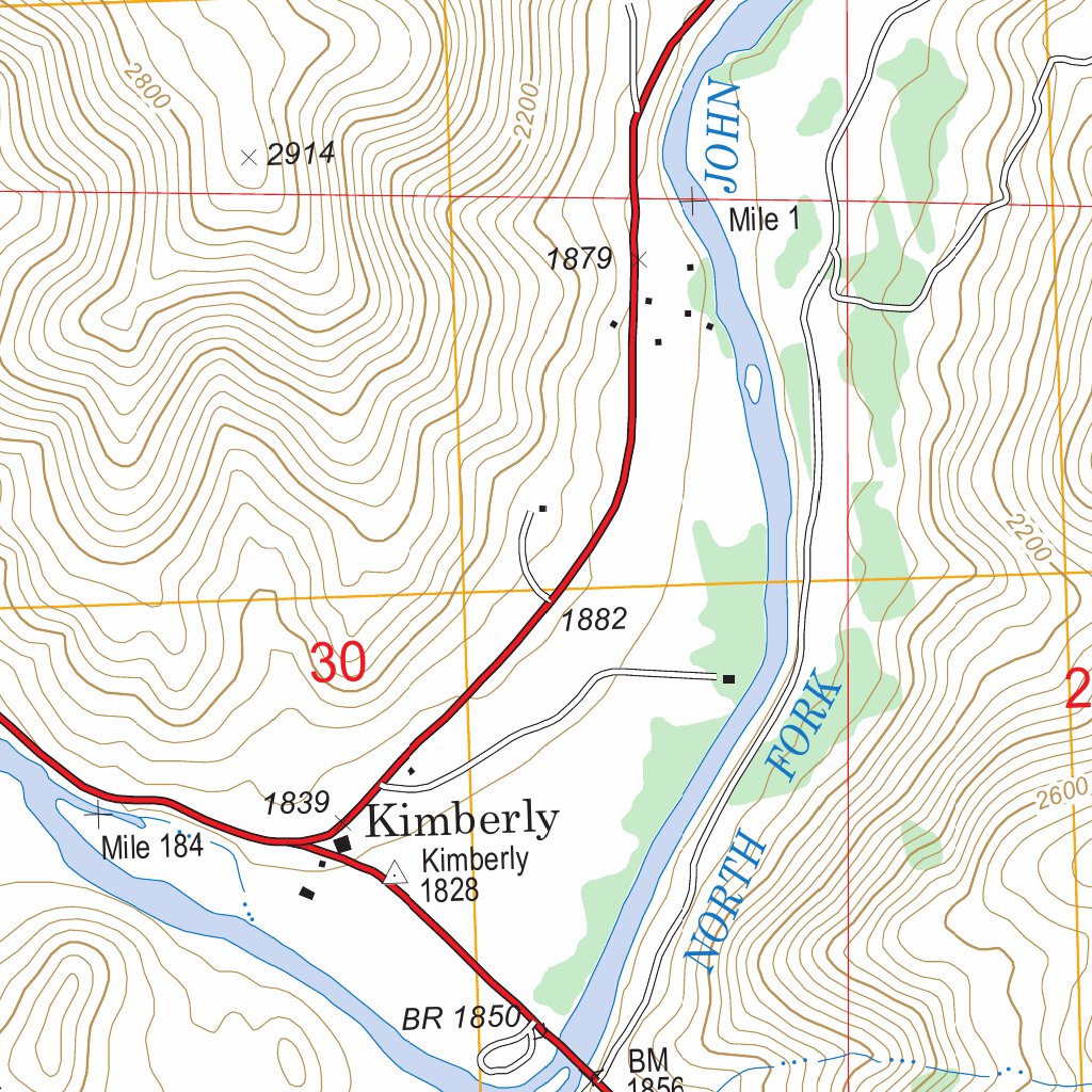Kimberly, OR FSTopo Legacy Map by US Forest Service - Topo | Avenza Maps