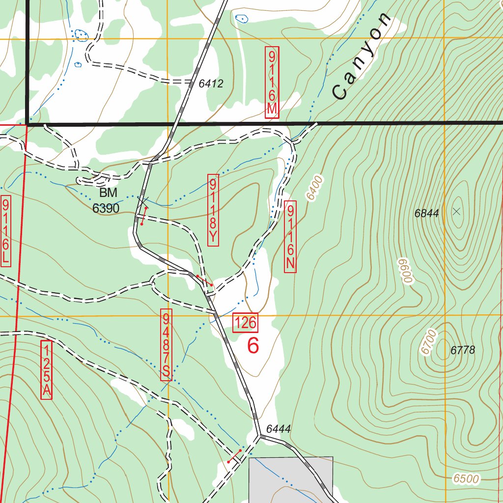 Kinnikinick Lake, AZ FSTopo Legacy Map by US Forest Service - Topo ...