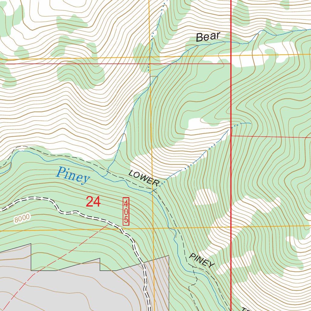 Lava Creek, CO FSTopo Legacy Map by US Forest Service - Topo | Avenza Maps