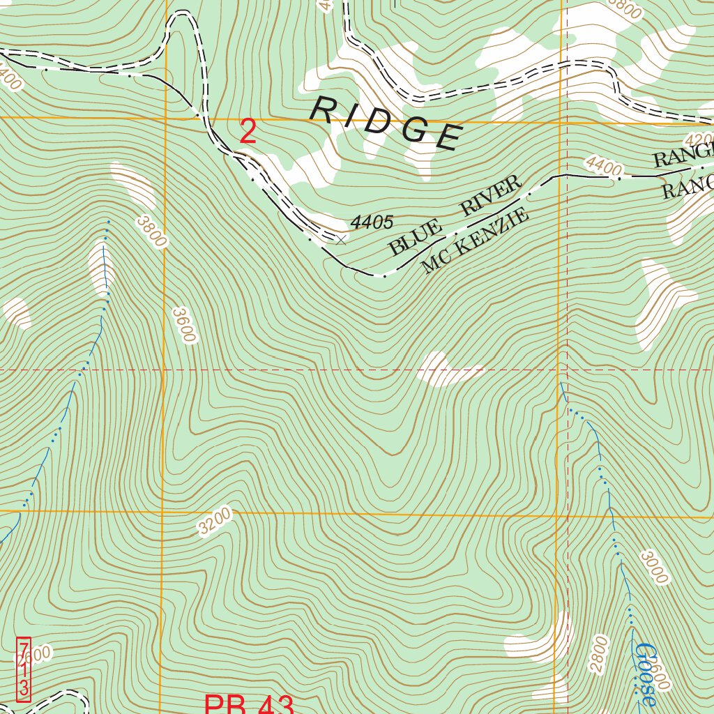 McKenzie Bridge, OR FSTopo Legacy Map by US Forest Service - Topo ...