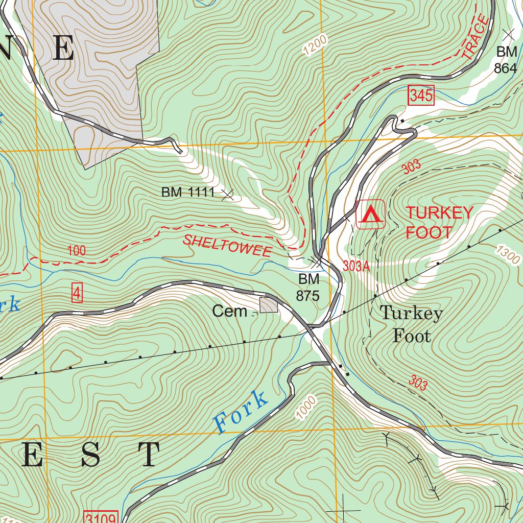 McKee, KY FSTopo Legacy Map by US Forest Service - Topo | Avenza Maps