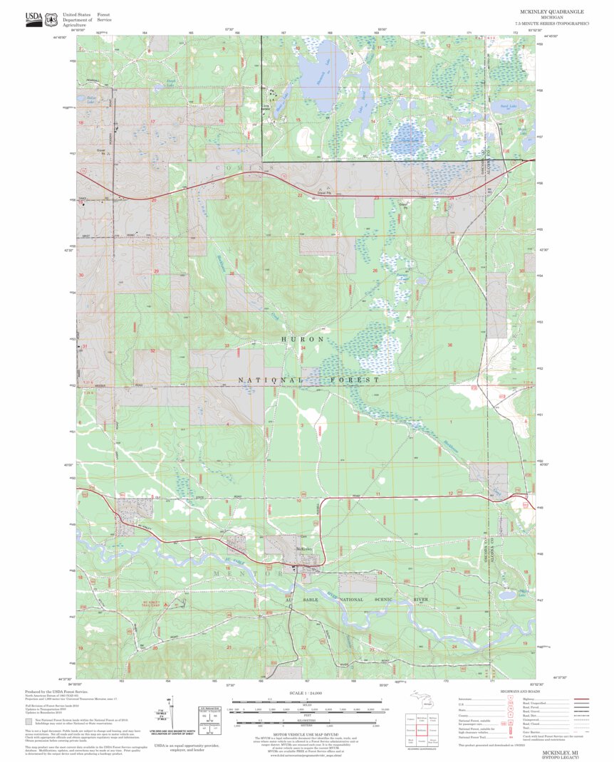 McKinley, MI FSTopo Legacy Map by US Forest Service - Topo | Avenza Maps