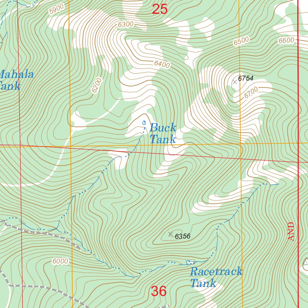 McLellan Reservoir, AZ FSTopo Legacy Map by US Forest Service - Topo ...