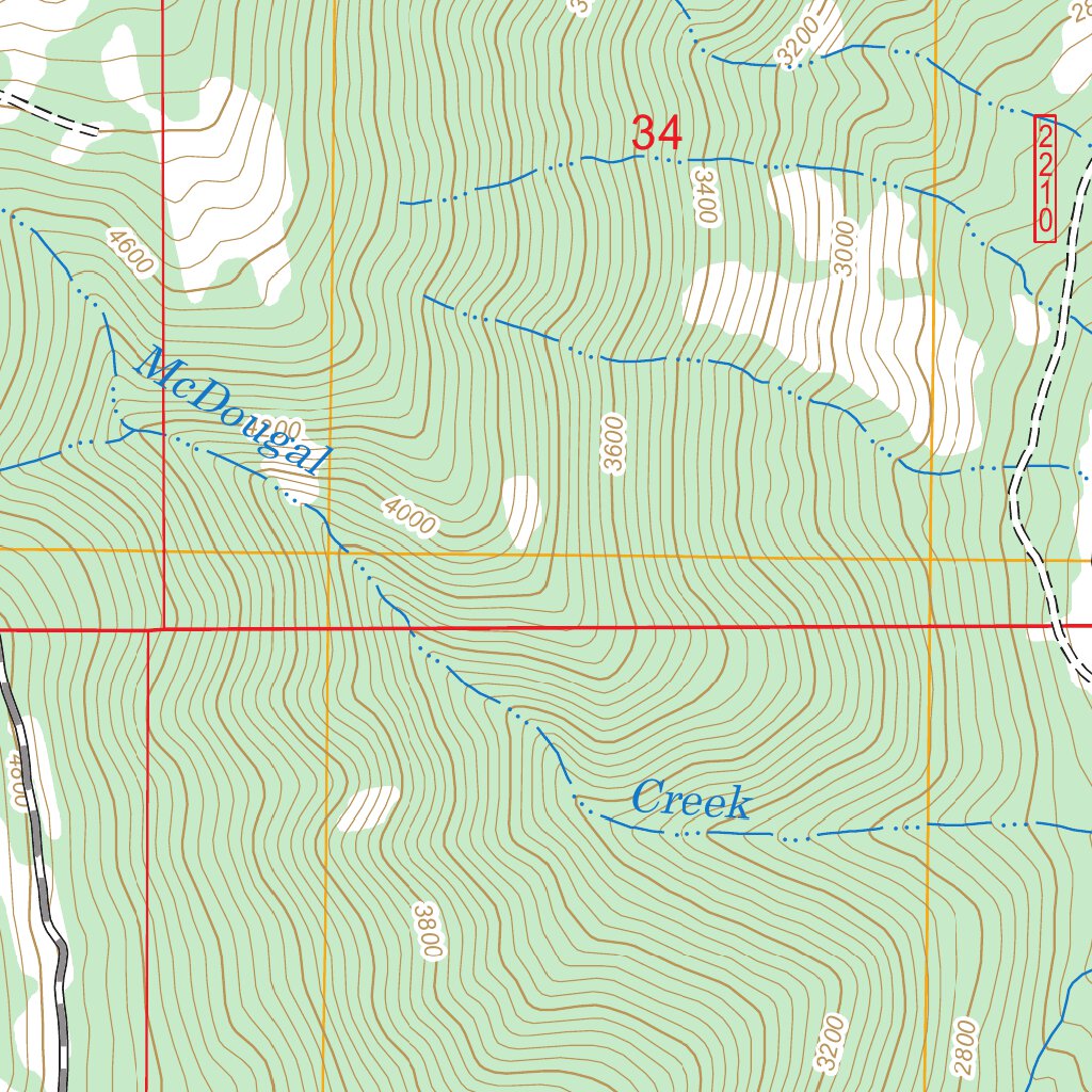 Meadow Creek, ID FSTopo Legacy Map by US Forest Service - Topo | Avenza ...