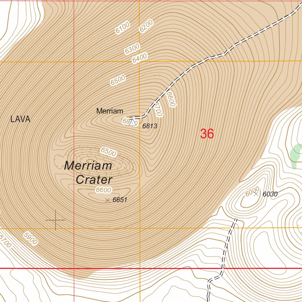 Merriam Crater, AZ FSTopo Legacy Map by US Forest Service - Topo ...