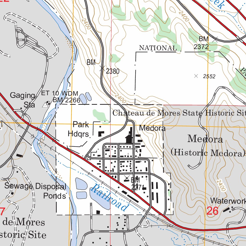 Medora, ND FSTopo Legacy Map by US Forest Service - Topo | Avenza Maps