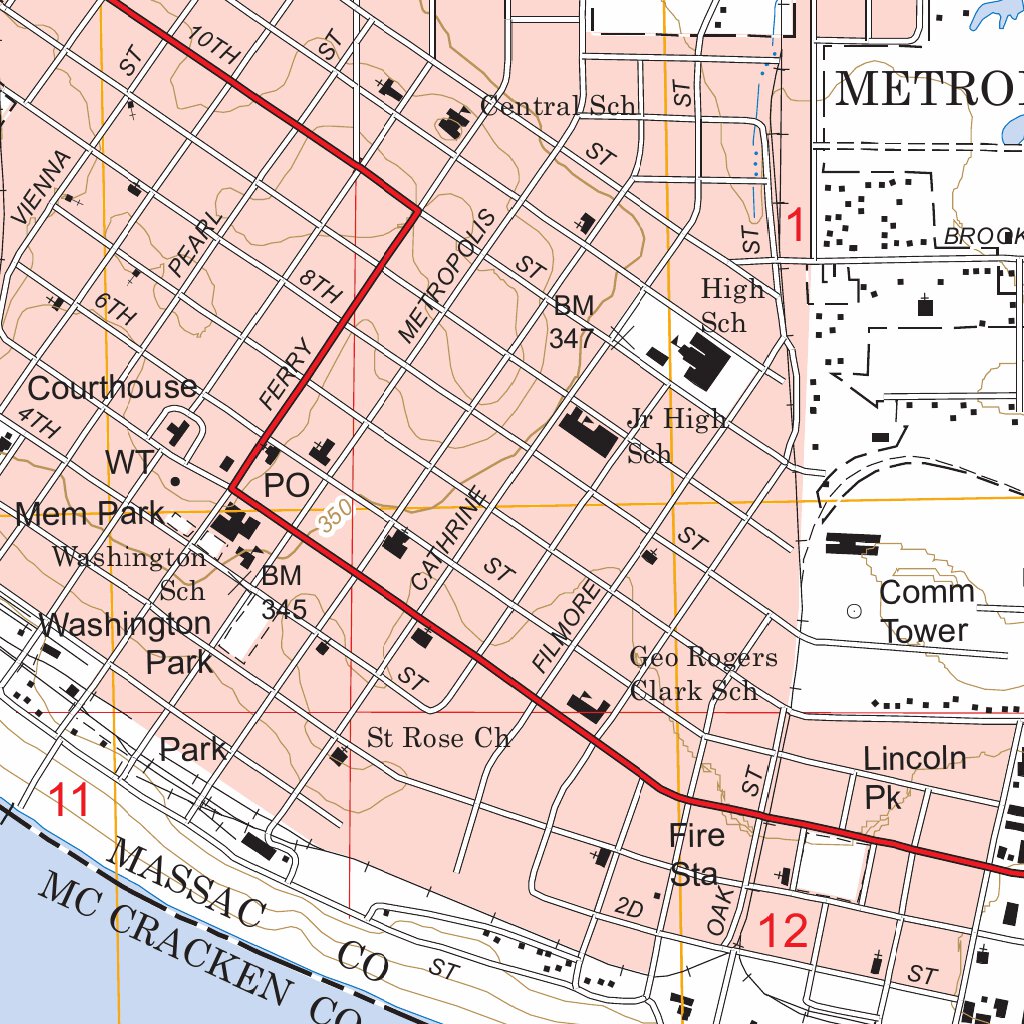 Metropolis, IL - KY FSTopo Legacy Map by US Forest Service - Topo ...