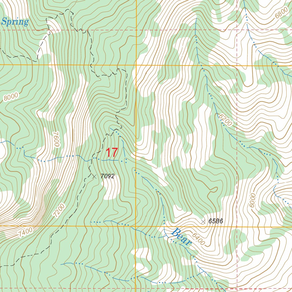 Mica Mountain, AZ FSTopo Legacy Map by US Forest Service - Topo ...