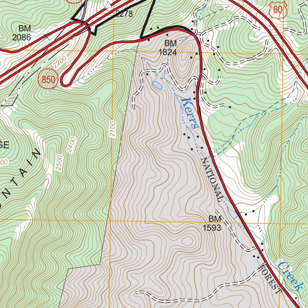 Millboro, VA FSTopo Legacy Map by US Forest Service - Topo | Avenza Maps