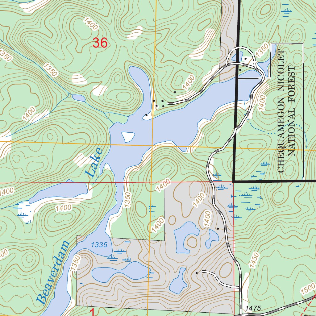 Mineral Lake, WI FSTopo Legacy Map by US Forest Service - Topo | Avenza ...