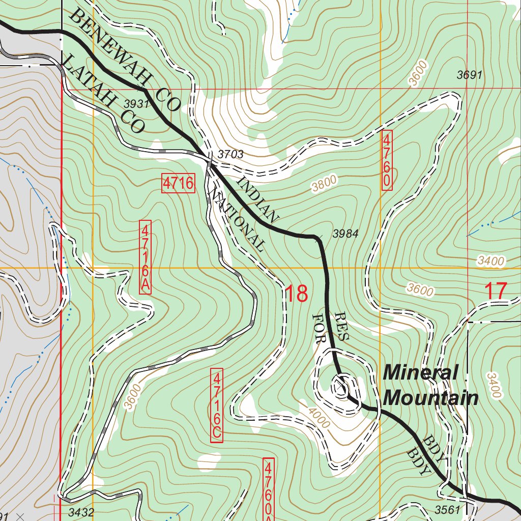 Mission Mountain, ID FSTopo Legacy Map by US Forest Service - Topo ...