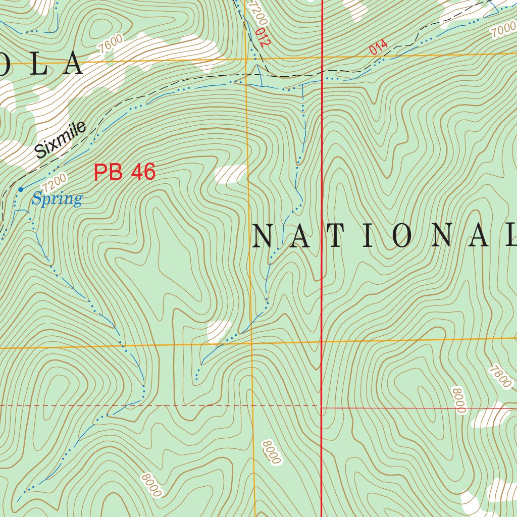 Molino Peak, NM FSTopo Legacy Map by US Forest Service - Topo | Avenza Maps