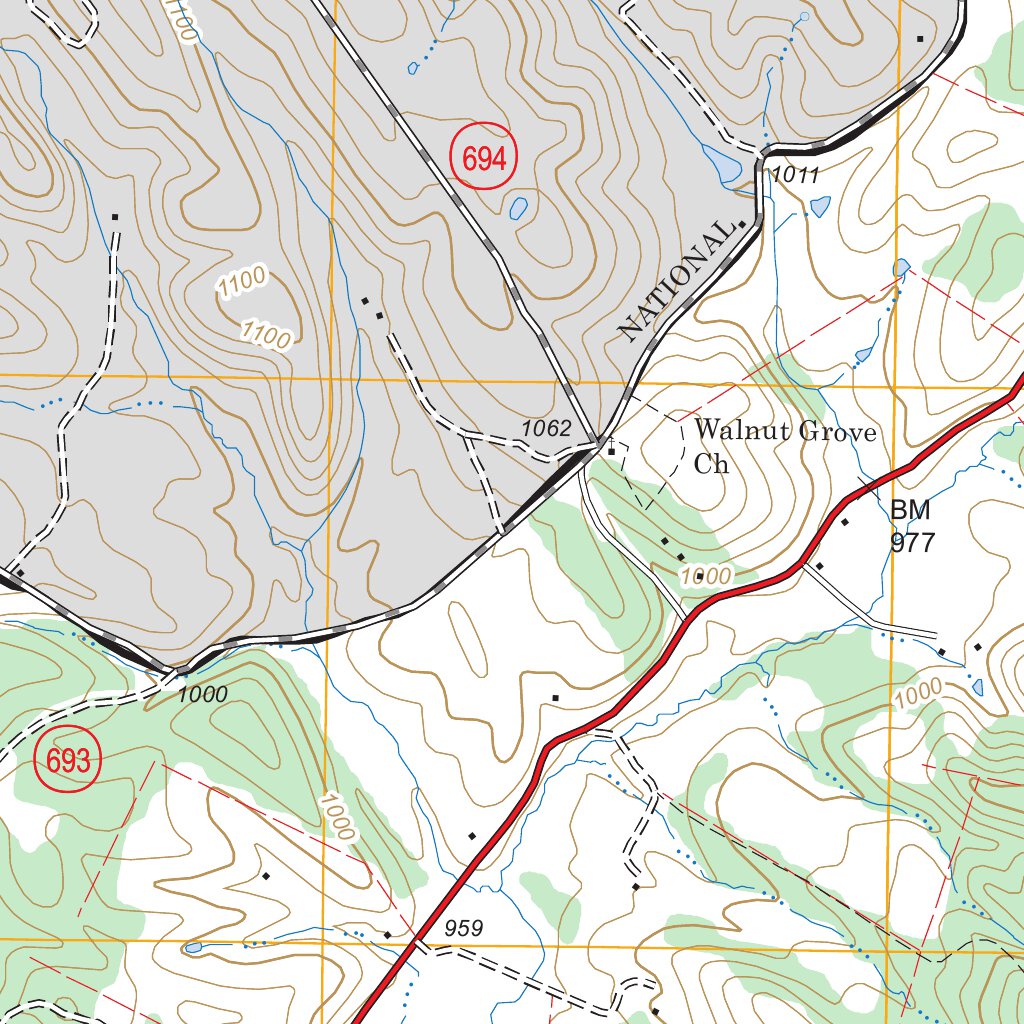 Montvale, VA FSTopo Legacy Map by US Forest Service - Topo | Avenza Maps