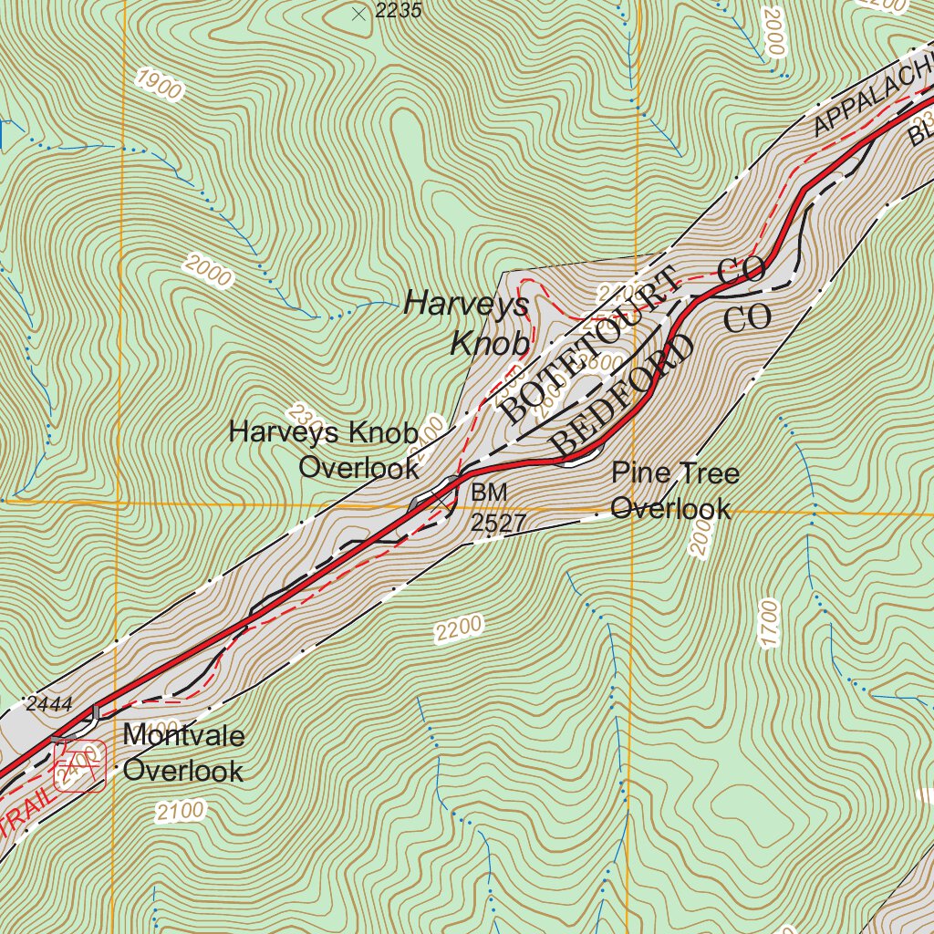 Montvale, VA FSTopo Legacy Map by US Forest Service - Topo | Avenza Maps