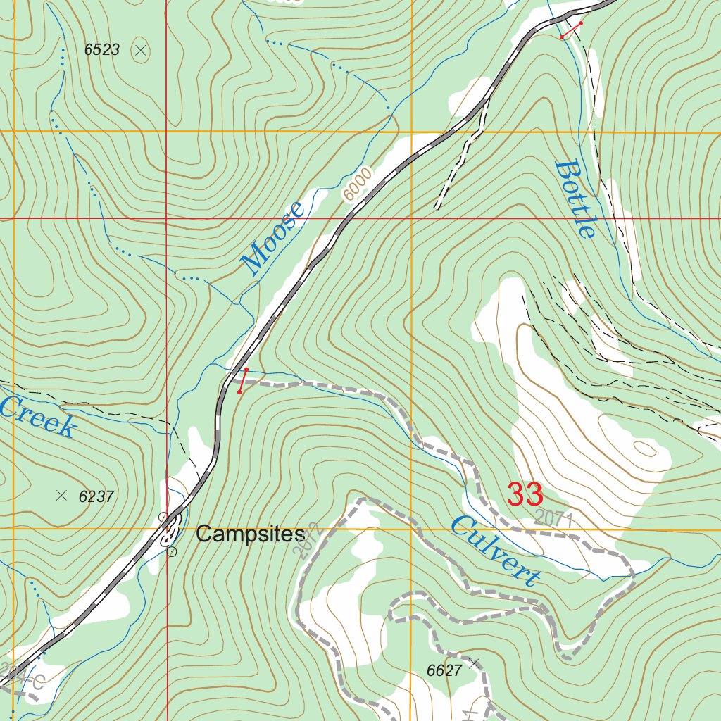 Moose Mountain, MT FSTopo Legacy Map by US Forest Service - Topo ...