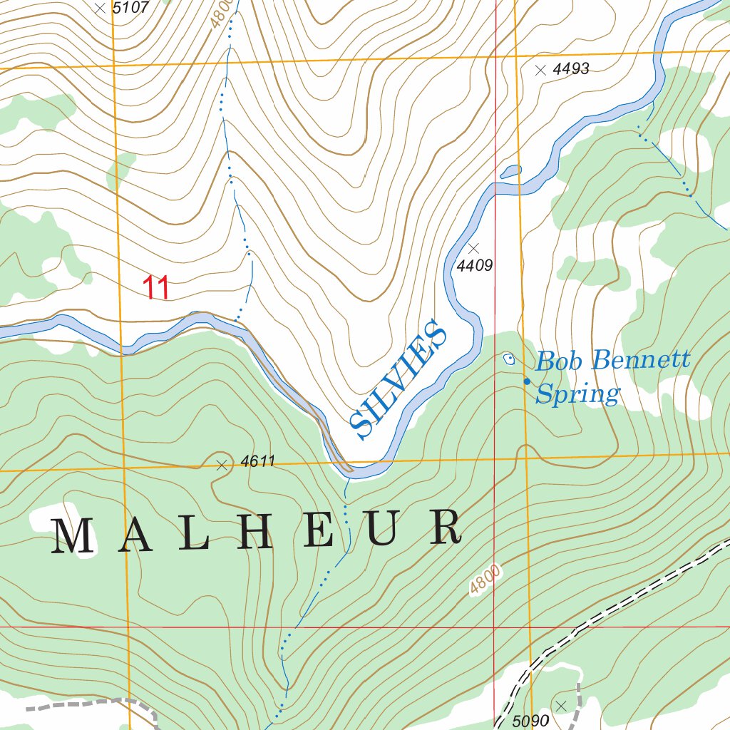 Mosquito Flat, OR FSTopo Legacy Map by US Forest Service - Topo ...