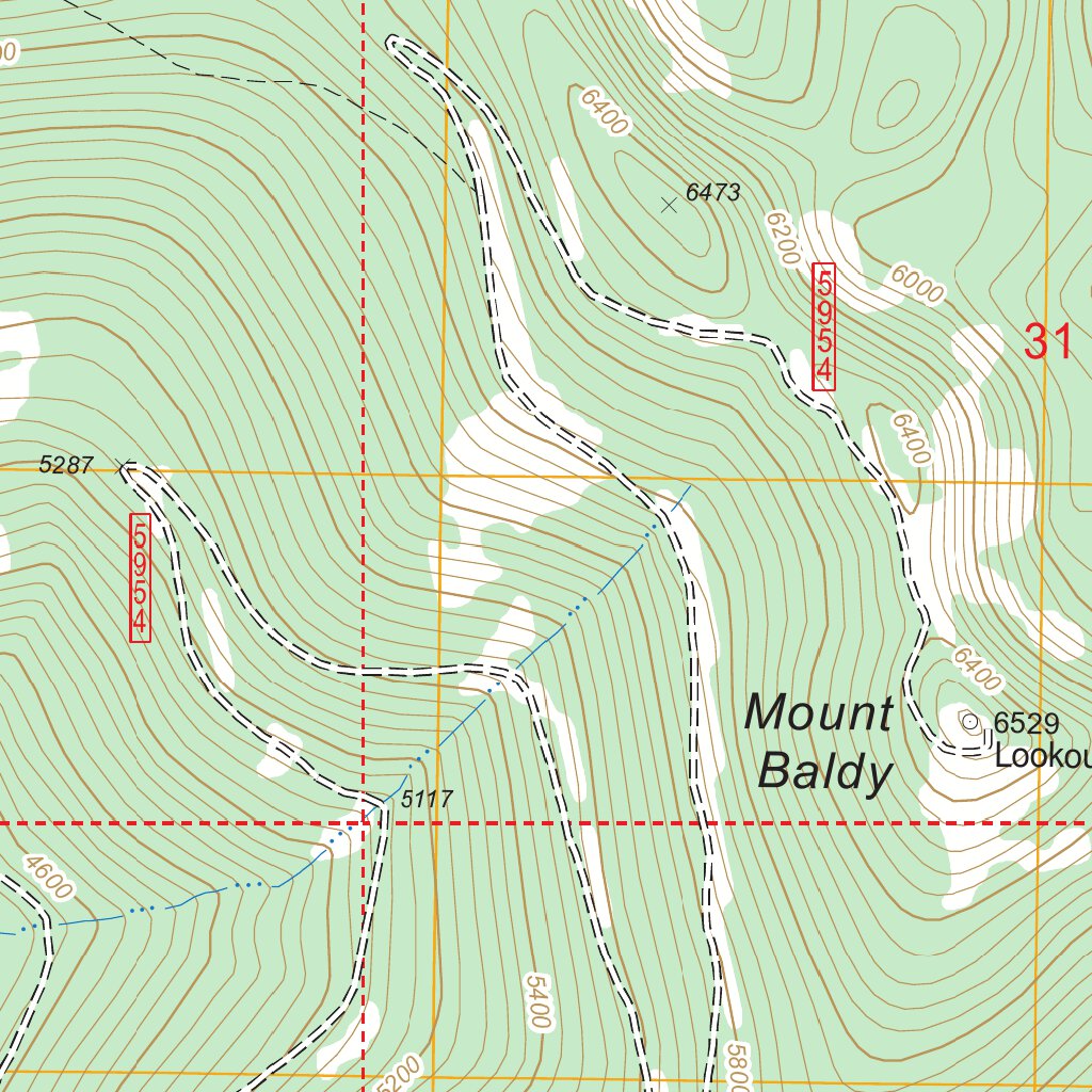 Mount Baldy, MT FSTopo Legacy Map by US Forest Service - Topo | Avenza Maps
