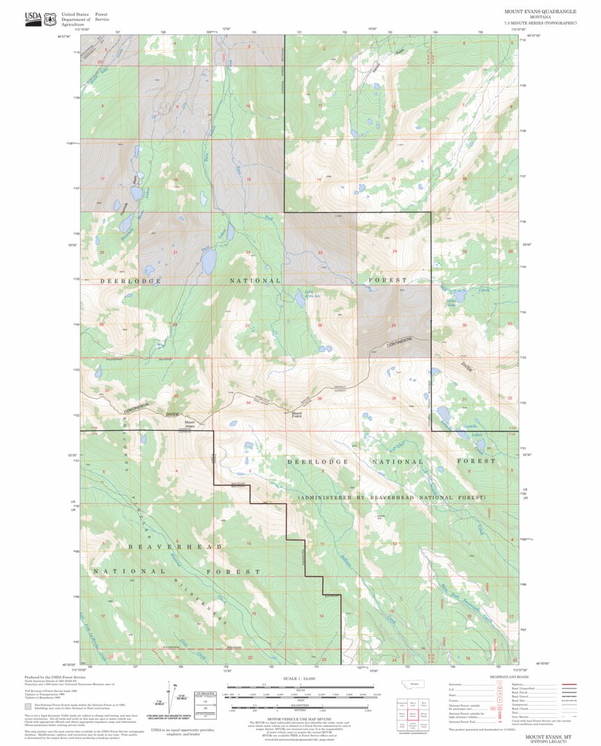 Mount Evans, MT FSTopo Legacy Map by US Forest Service - Topo | Avenza Maps