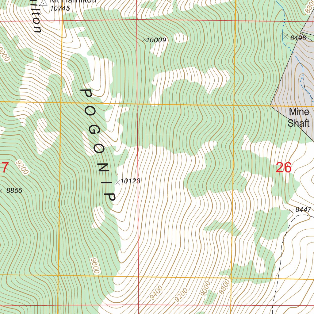 Mount Hamilton, NV FSTopo Legacy Map by US Forest Service - Topo ...