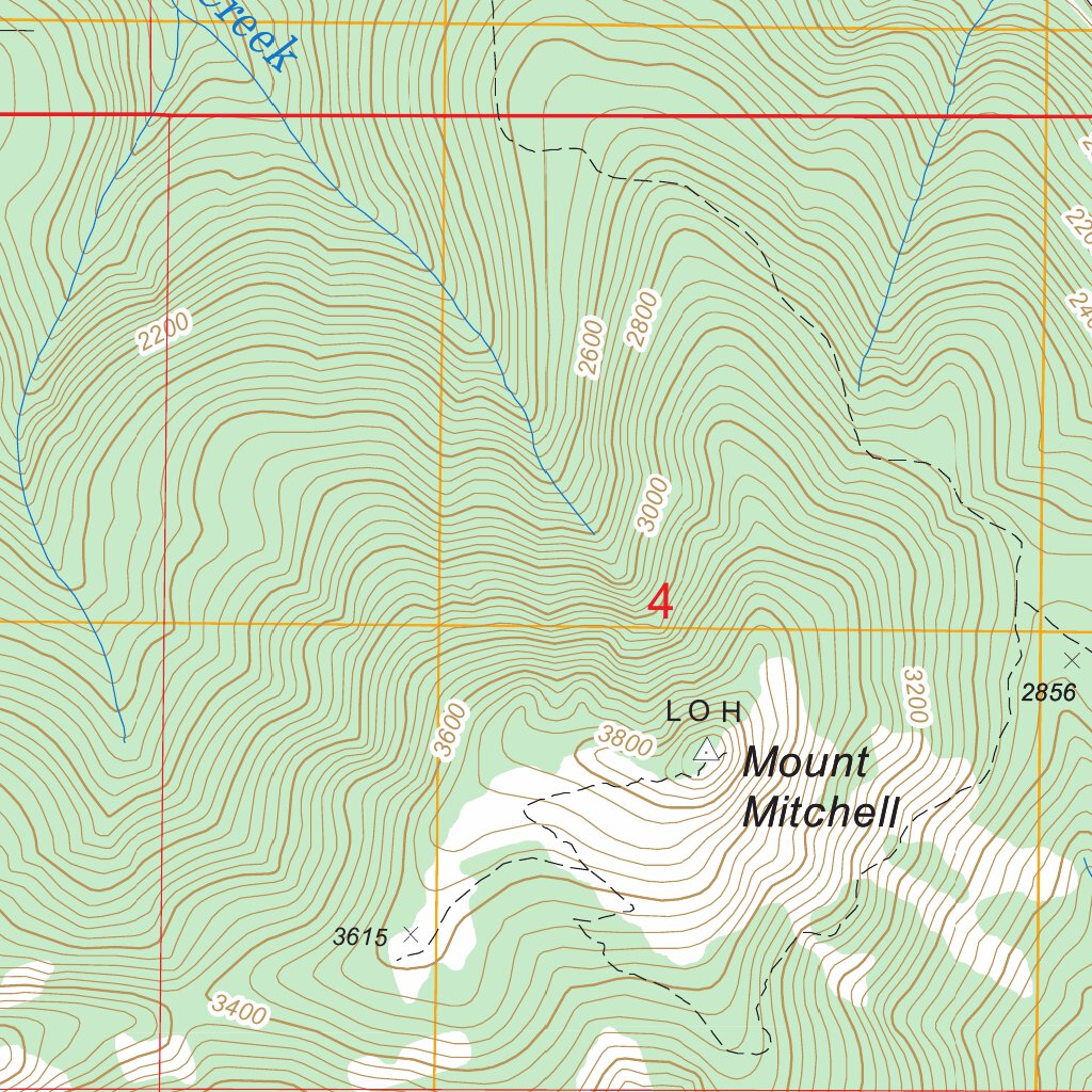 Mount Mitchell, WA FSTopo Legacy Map by US Forest Service - Topo ...