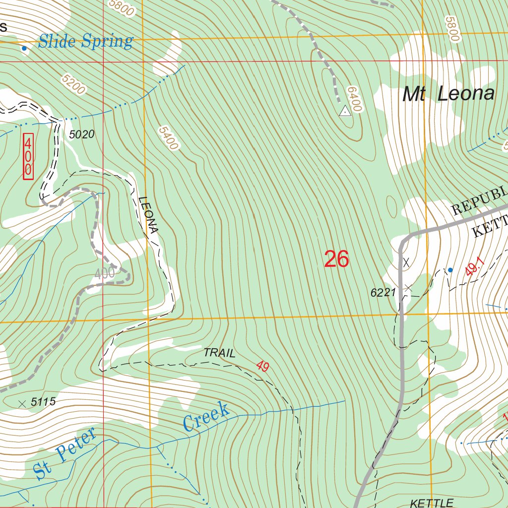 Mount Leona, WA FSTopo Legacy Map by US Forest Service - Topo | Avenza Maps