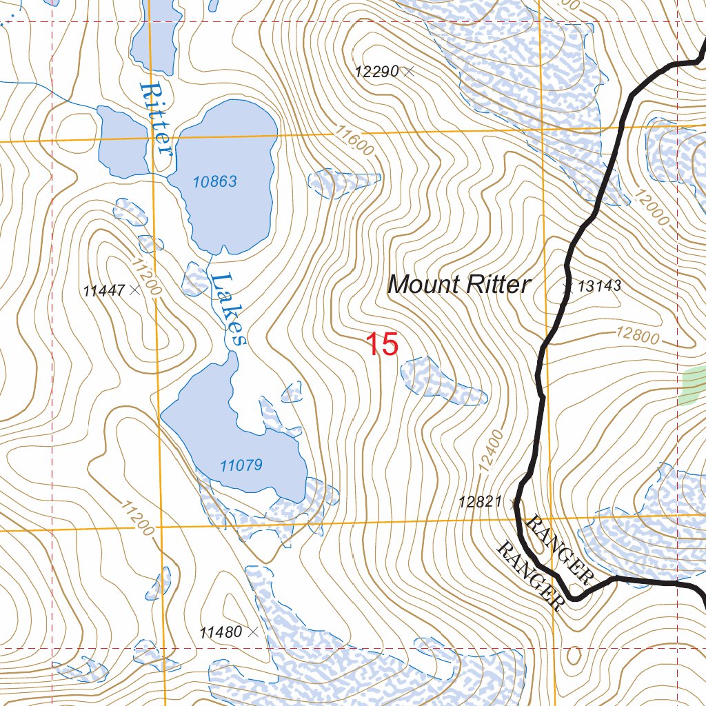 Mount Ritter, CA FSTopo Legacy Map by US Forest Service - Topo | Avenza ...