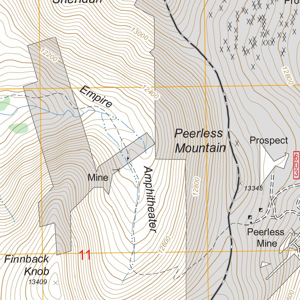 Mount Sherman, CO FSTopo Legacy Map by US Forest Service - Topo ...