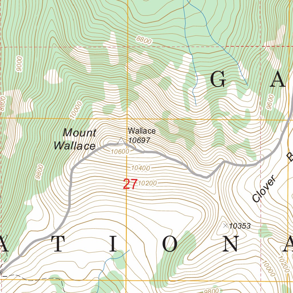 Mount Wallace, MT FSTopo Legacy Map by US Forest Service - Topo ...