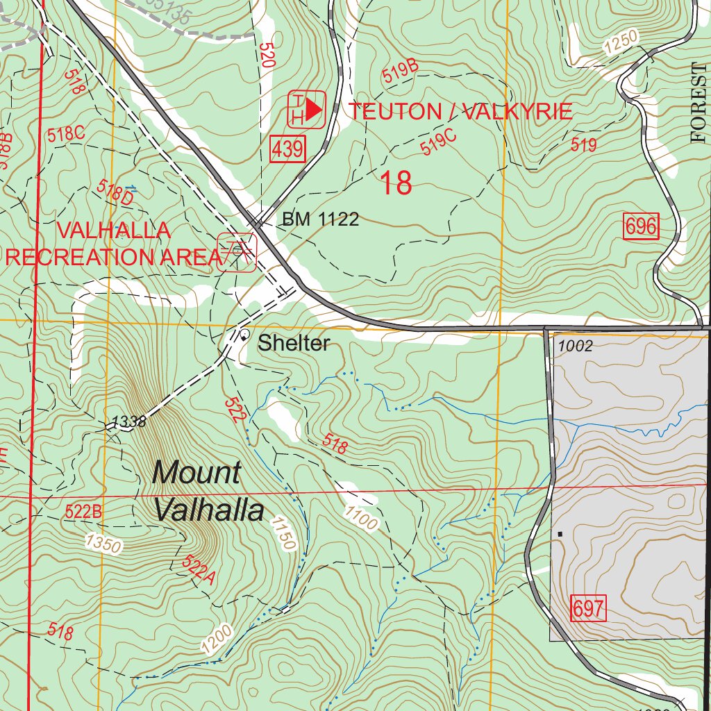 Mount Valhalla, WI FSTopo Legacy Map by US Forest Service - Topo ...