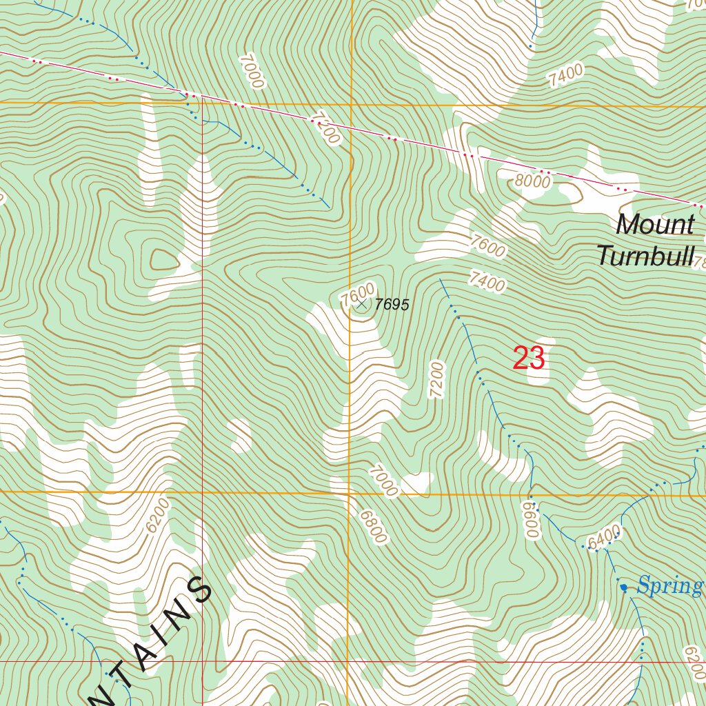 Mount Turnbull, AZ FSTopo Legacy Map by US Forest Service - Topo ...