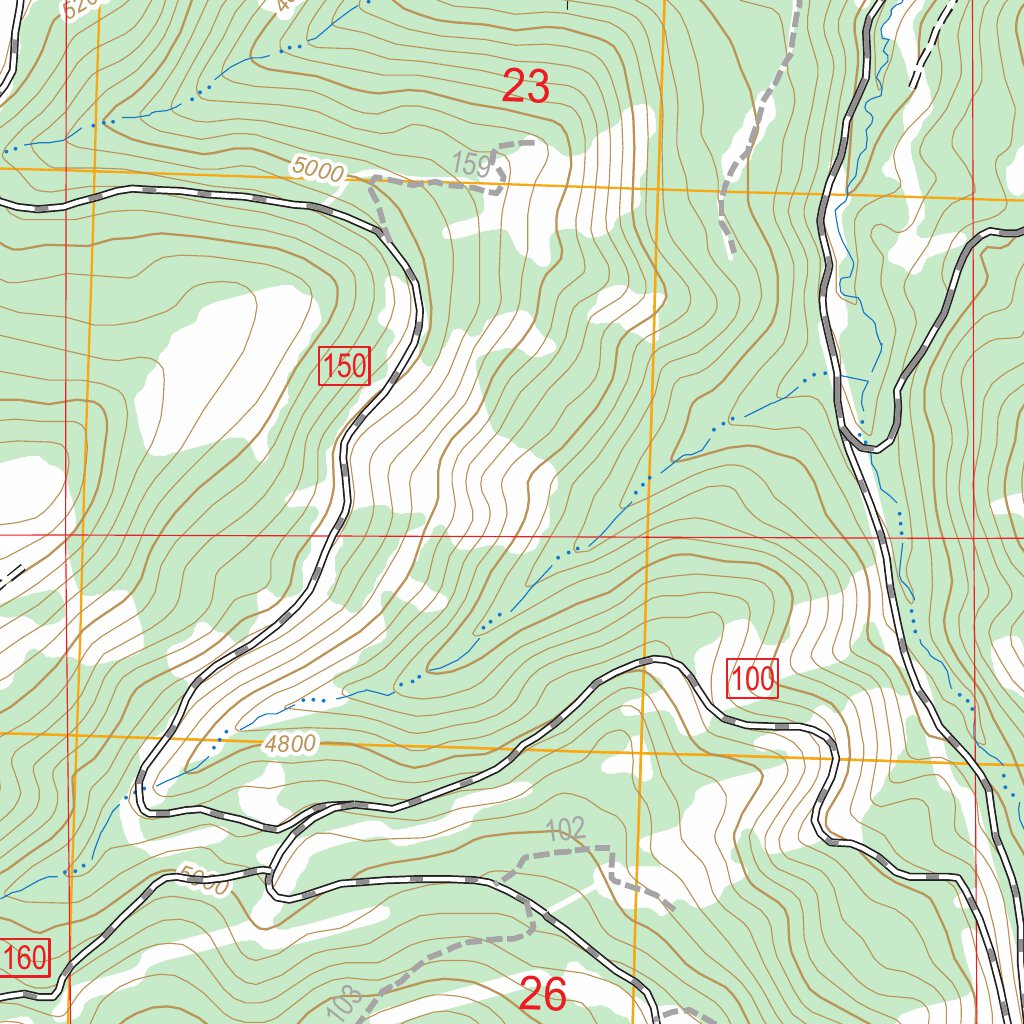 Mule Deer Ridge, OR FSTopo Legacy Map by US Forest Service - Topo ...