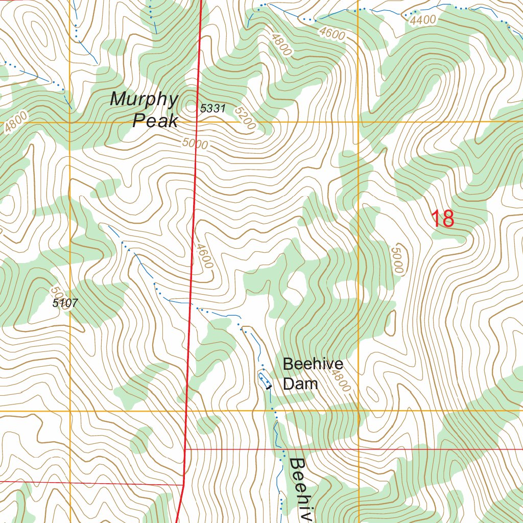 Murphy Peak, AZ FSTopo Legacy Map by US Forest Service - Topo | Avenza Maps
