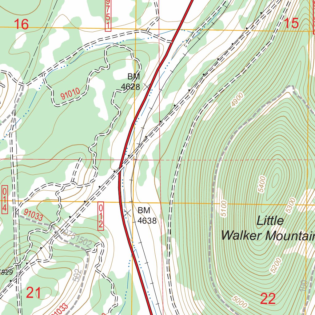 Muttonchop Butte, OR FSTopo Legacy Map by US Forest Service - Topo ...