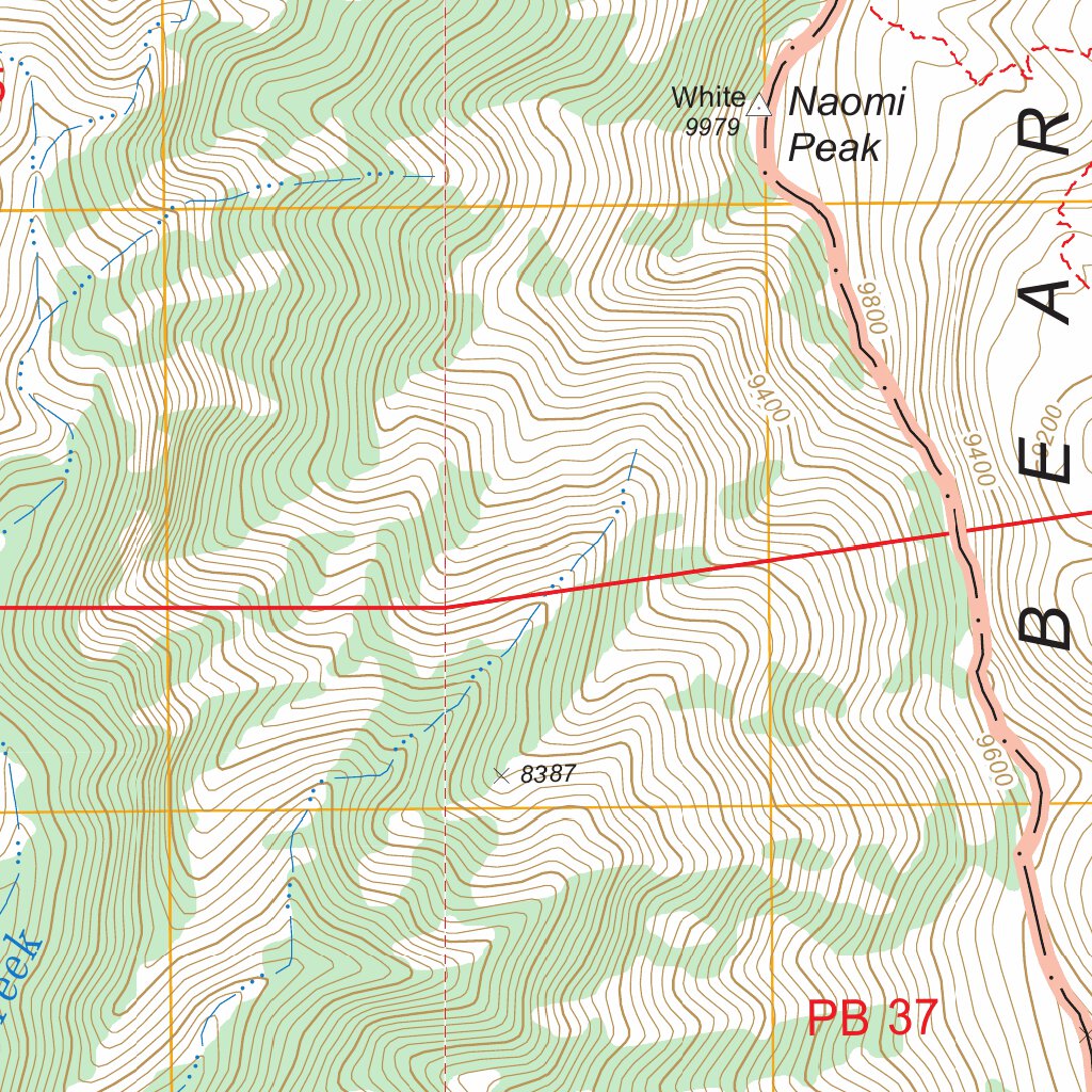 Naomi Peak, UT - ID FSTopo Legacy Map by US Forest Service - Topo ...
